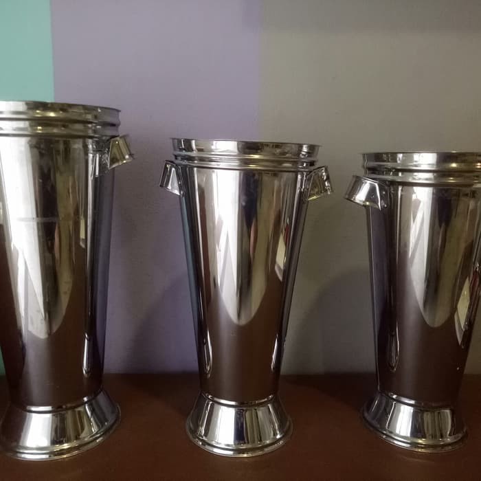 Jual Vas Bunga Stainless / Vas Anti Karat Tinggi 25 cm | Shopee Indonesia