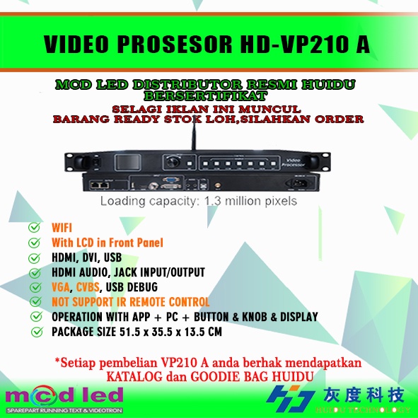 Jual HUIDU HD VP210 A VP 210 C VP410 A VP 410 C VP620 VP 620 VP820 VP ...