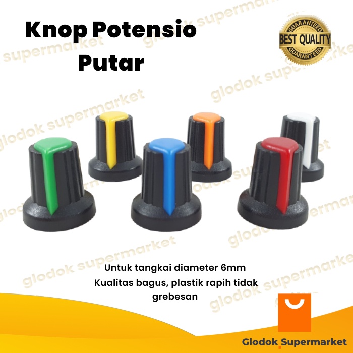 Jual Knop Potensio Putar Warna Knop Tutup Potensiometer Kualitas Bagus ...