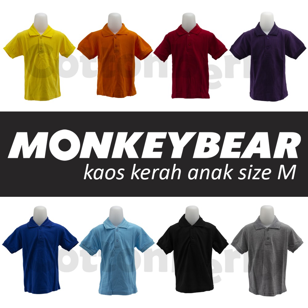 Jual MONKEYBEAR - KAOS POLO ANAK POLOS - SIZE M (WARNA RANDOM) | Shopee Indonesia