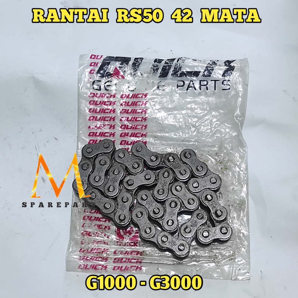 Jual G1000 chain rantai RS50 42 mata Quick original | Shopee Indonesia