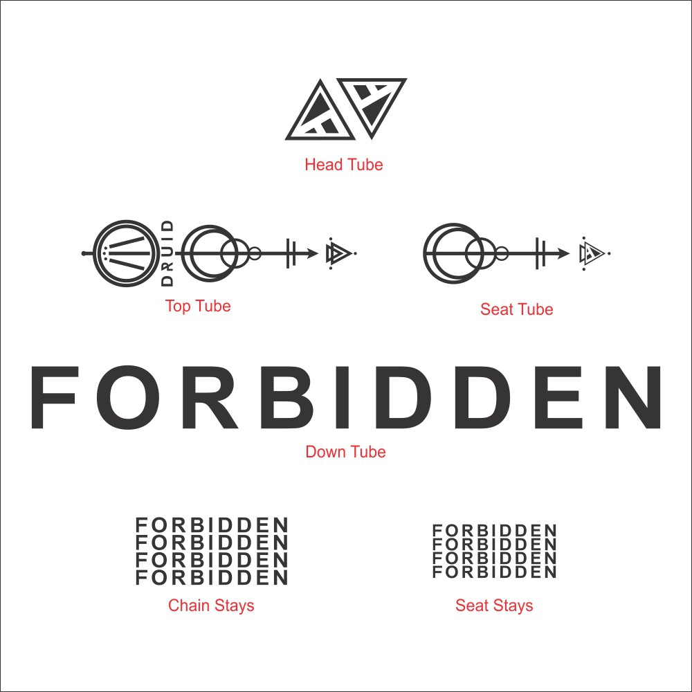 Jual Stiker Pack Sepeda Forbidden Druid - Bicycle Decal Sticker ...