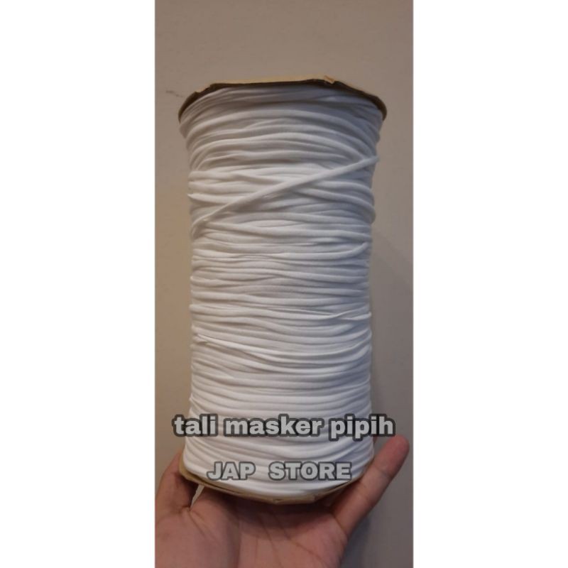 Jual Tali elastis masker medis pipih tebal 3mm | Shopee Indonesia