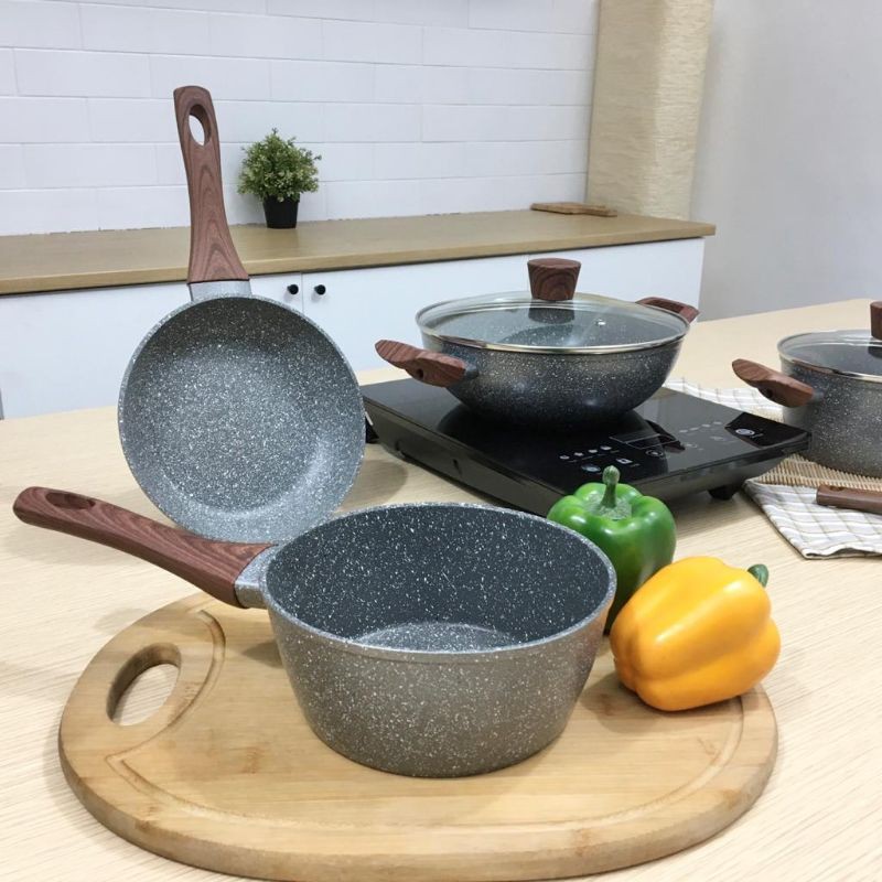 Jual Panci Set Mewah / Cypruz Marble Cookware Set of 7 pcs / Panci Set ...