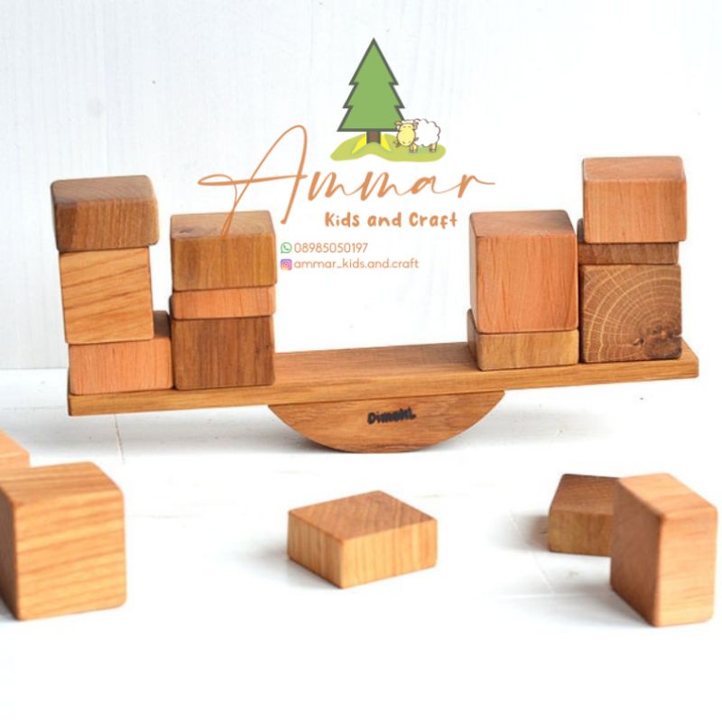 Jual Montessori toys, mainan edukasi anak, wooden balance toys, kayu ...