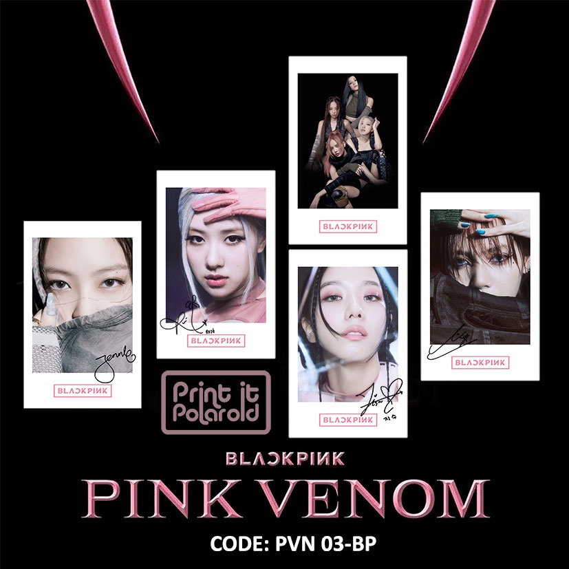 Jual Blackpink PINK VENOM Kpop POLAROID + TTD photo strip photocard ...