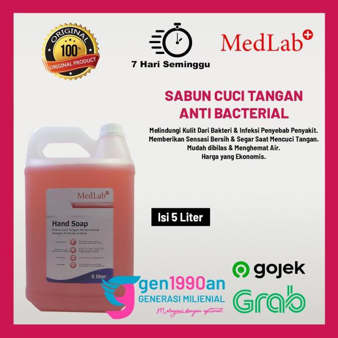 Jual HAND SOAP SABUN CUCI TANGAN MEDLAB KONSENTRAT 5 LITER | Shopee ...