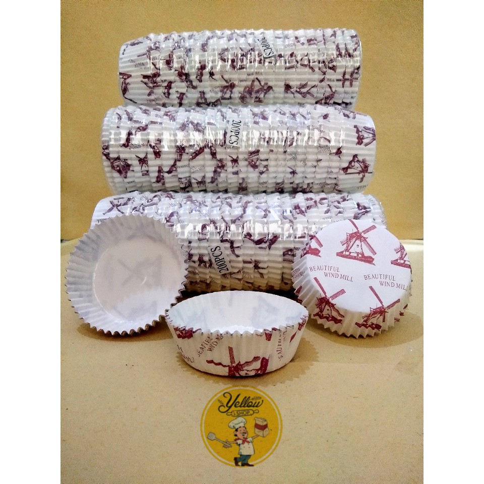 Jual PAPER CUP ROTI BULAT 200PCS (MOTIF RANDOM) | Shopee Indonesia