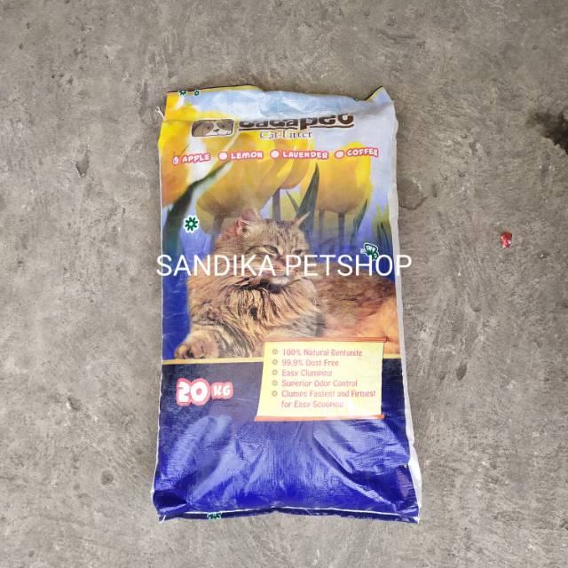 Jual Pasir Kucing Gumpal Wangi TATAPET 20 KG | Shopee Indonesia