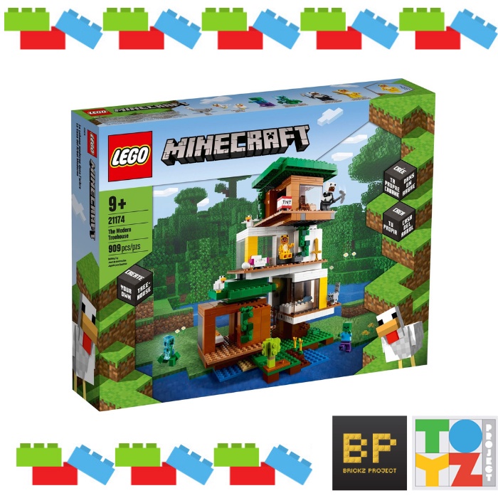 Jual Lego Minecraft 21174 The Modern Treehouse | Shopee Indonesia