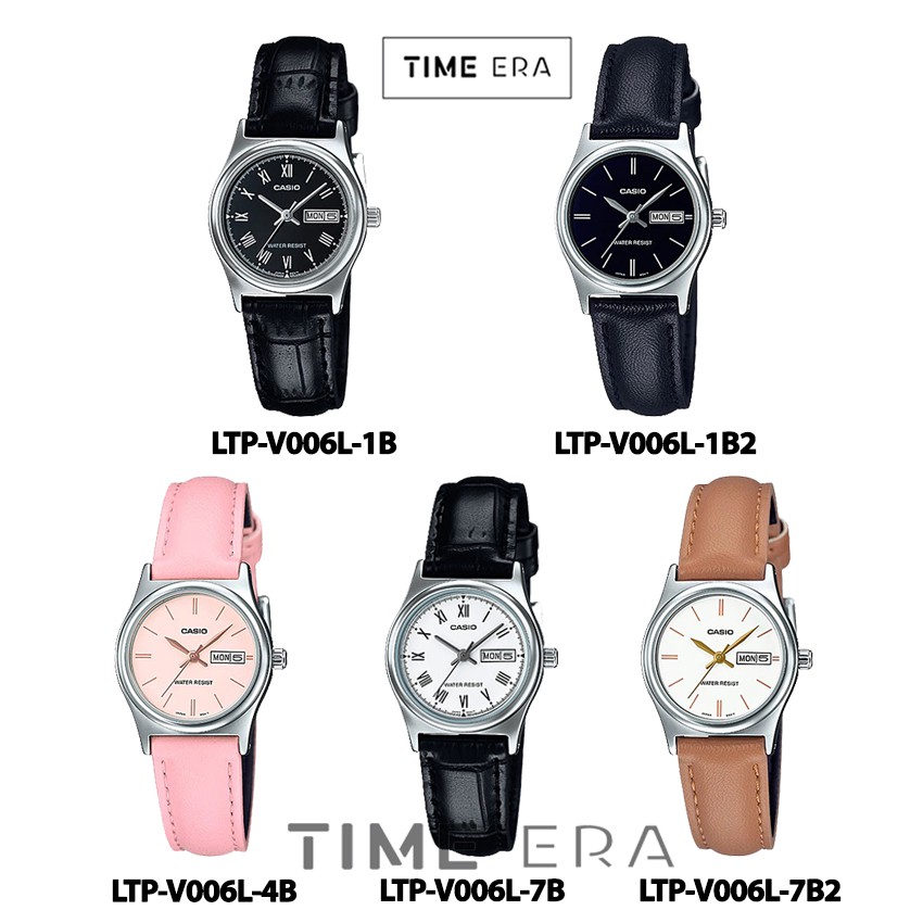 Jual Casio General Ltp V006l 1b2 4b Ltp V006l 7b2 Jam Tangan Kulit Wanita Shopee Indonesia