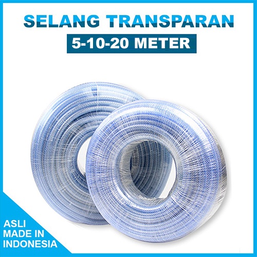 Jual SELANG GEMUK Selang Air 1/2 5/8 3/4 1 Inch 10 Meter Sampai 20 Meter Selang Air Transparan ...
