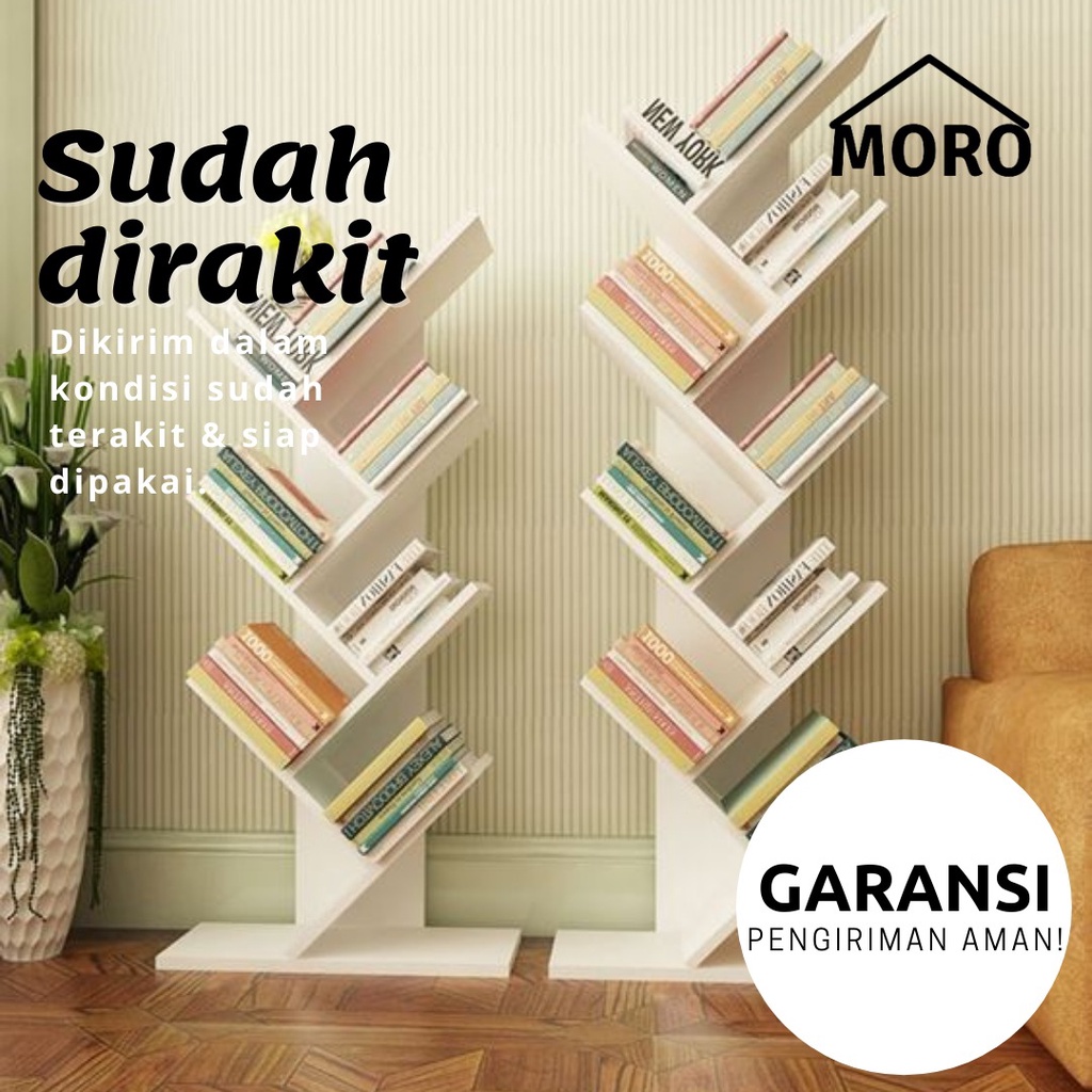 Jual Rak Buku Kayu Minimalis Dekoratif - Rak Dekorasi Rumah - Tree ...