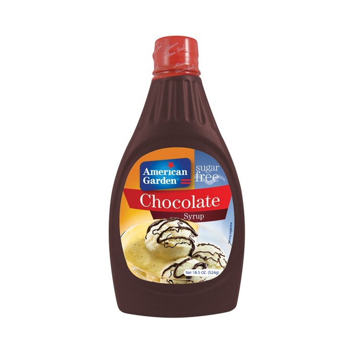 Jual Sirup Coklat American Garden Chocolate Syrup (Sugar Free) 524g ...