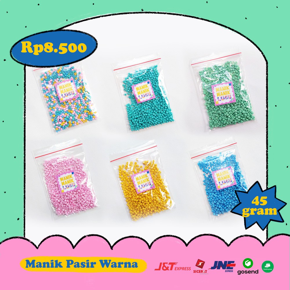 Jual Manik Pasir 4 mm 45 Gram - Jual Manik-Manik Lucu - Bahan DIY ...