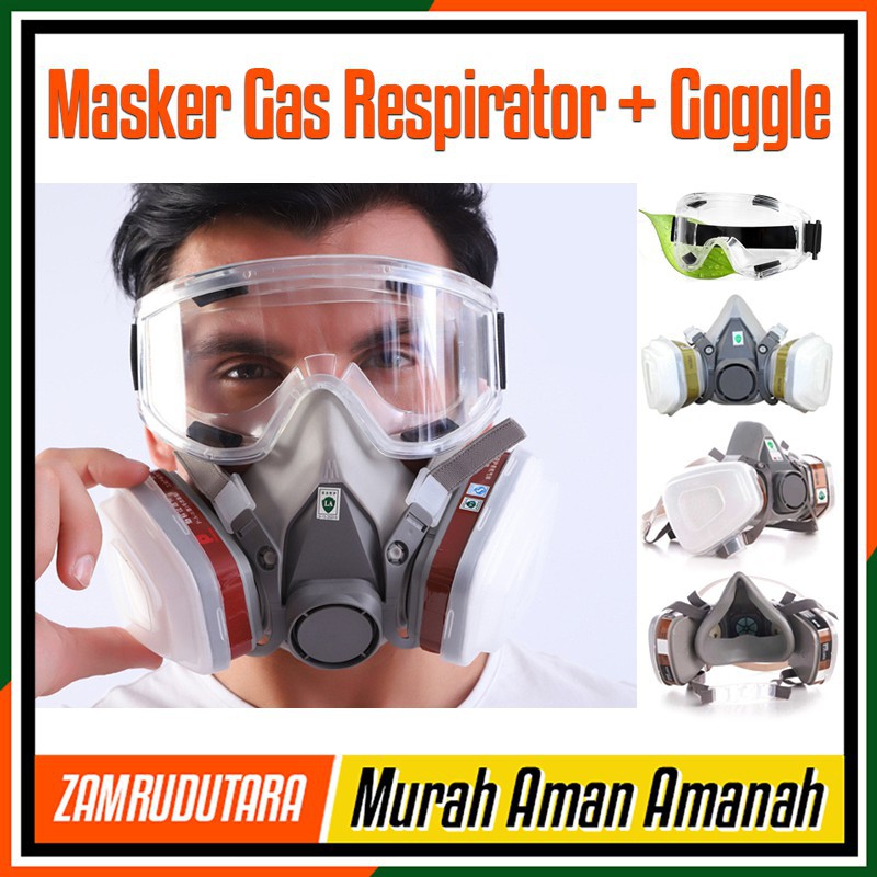 Jual MASKER GAS RESPIRATOR THE REAL ELESESAFE 6200 SAFETY MASK CHEMICAL ...