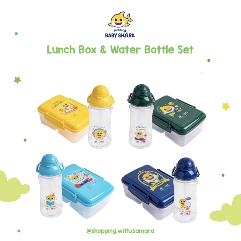 Jual Pinkfong Baby Shark Lunch Box and Water Bottle Set / Tempat Makan dan botol minum | Shopee ...