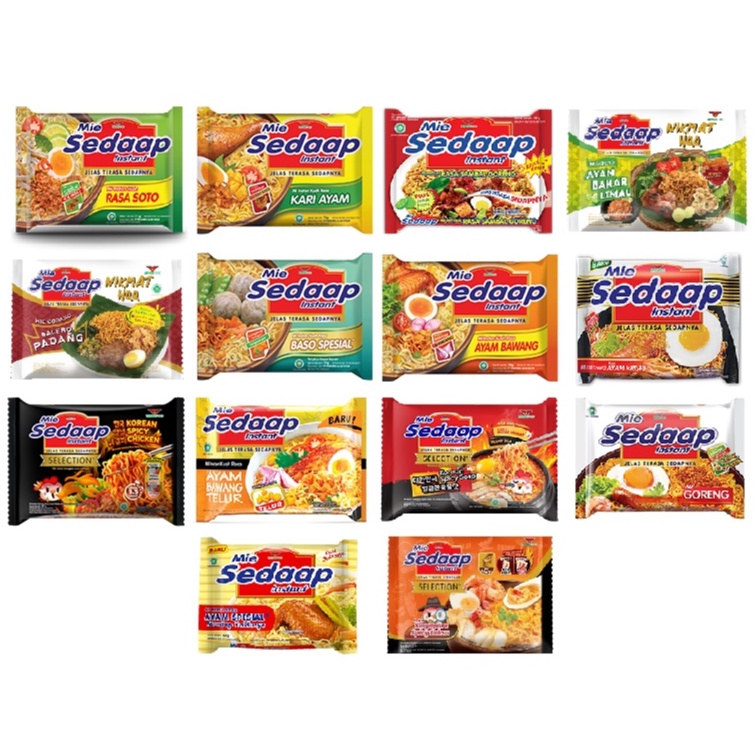 Jual Mie Sedaap Mie Instant ( 14 Varian ) | Shopee Indonesia