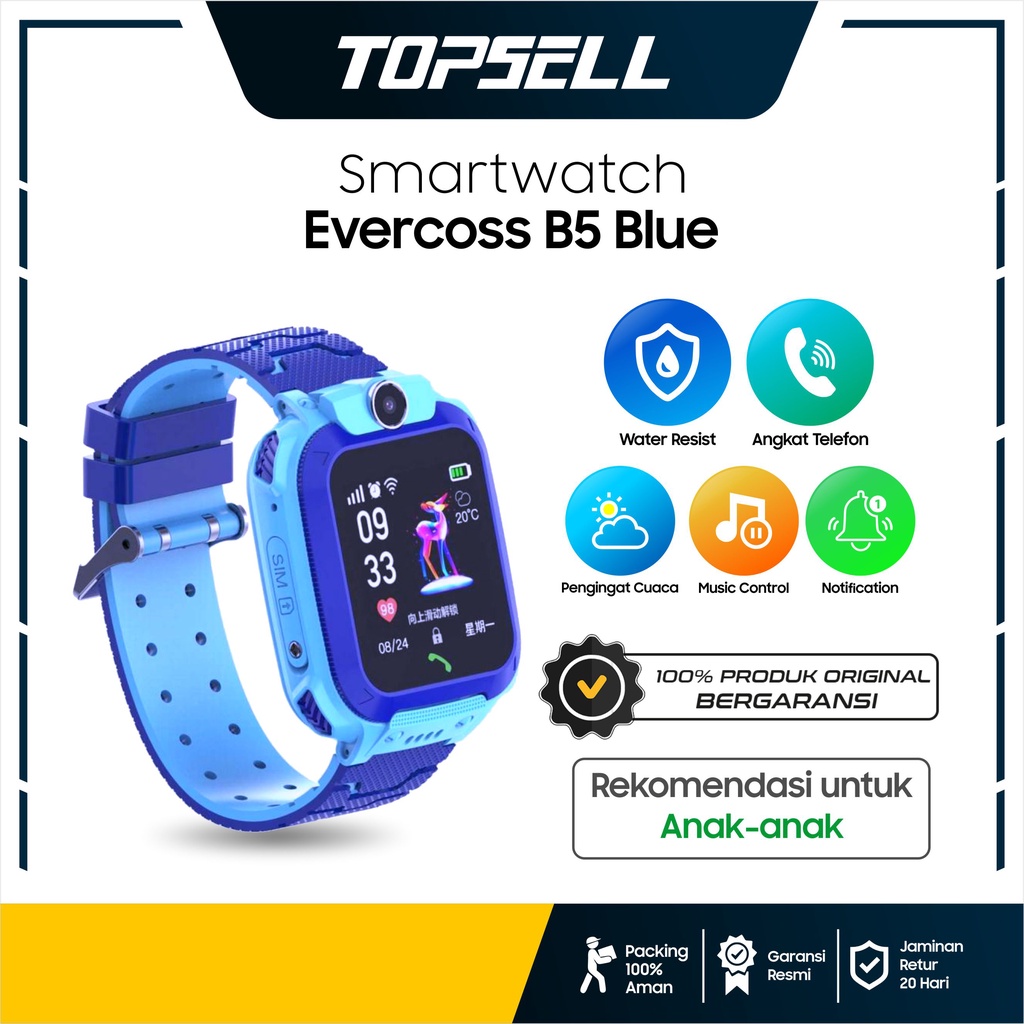 Jual Evercoss B5 Smartwatch Garansi 3 Bulan | Shopee Indonesia