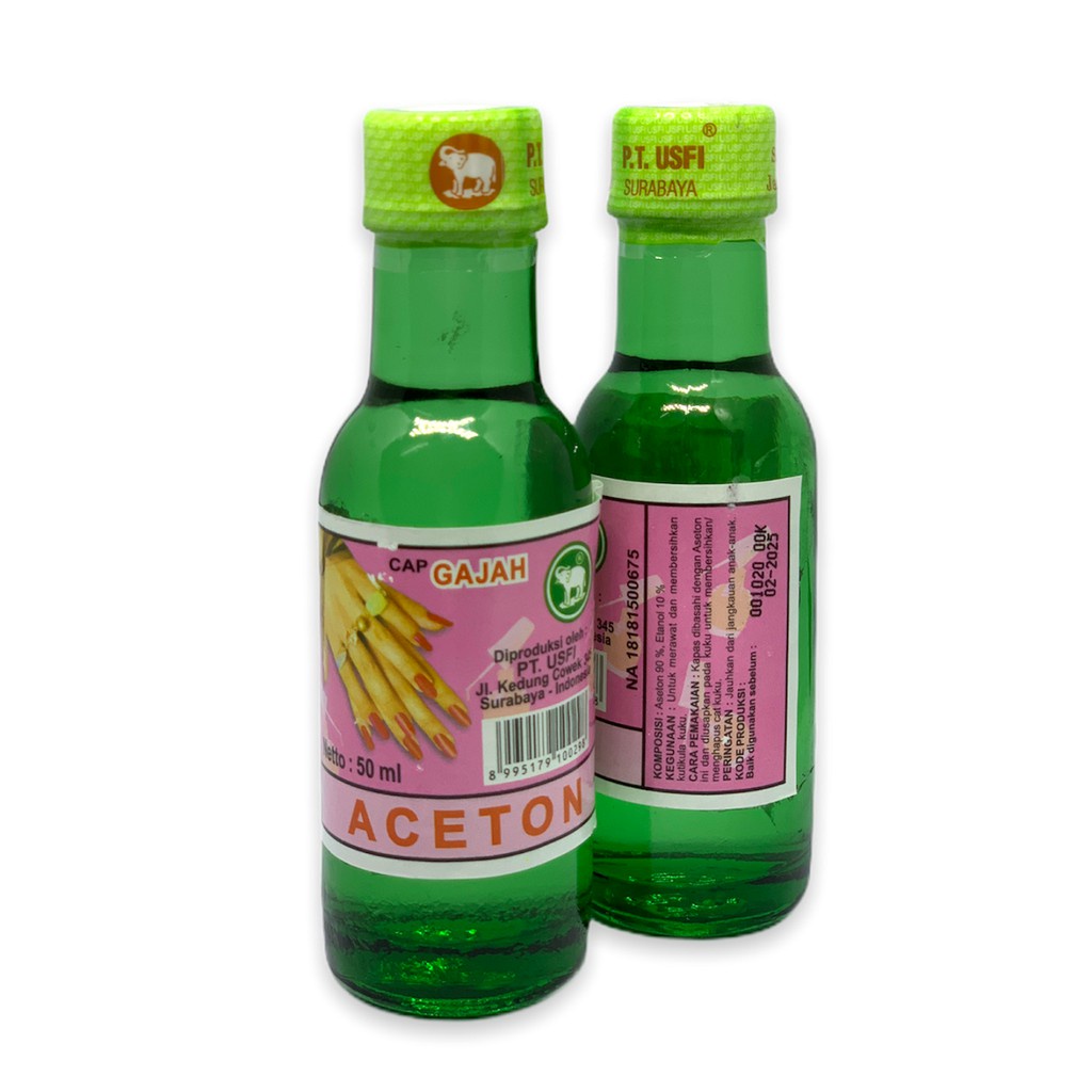 Jual Aceton / Aseton Pembersih Kuku Cap Gajah 50ml | Shopee Indonesia