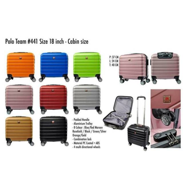 Jual Koper polo team 441 kabin 18 inch | Shopee Indonesia