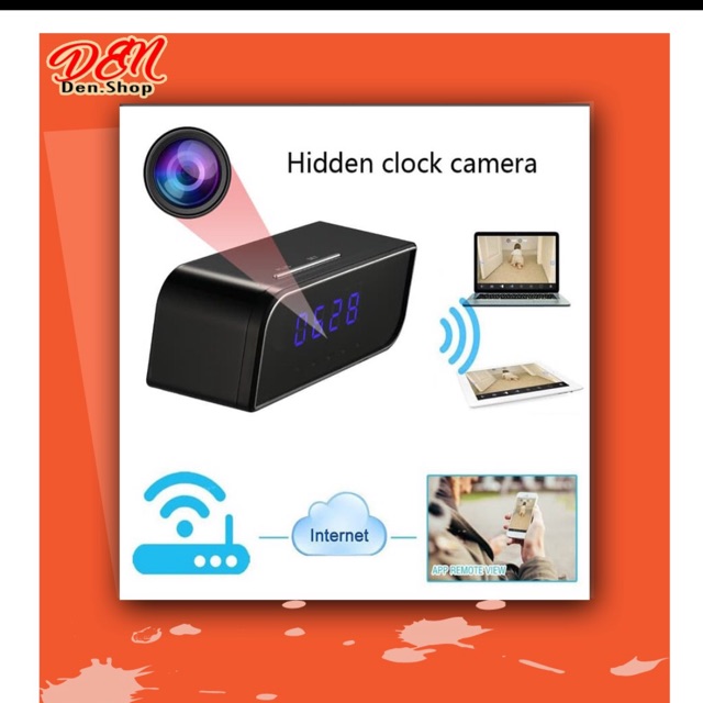 Jual Kamera cctv /model jam / spy camera wifi HD 1080p | Shopee Indonesia