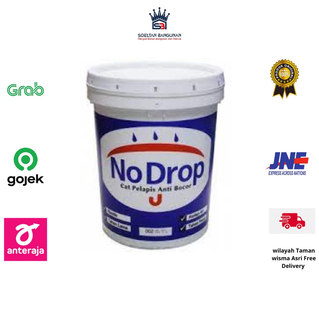 Jual CAT TEMBOK NODROP PELAPIS ANTI BOCOR NO DROP 20 kg (ABU2) | Shopee ...
