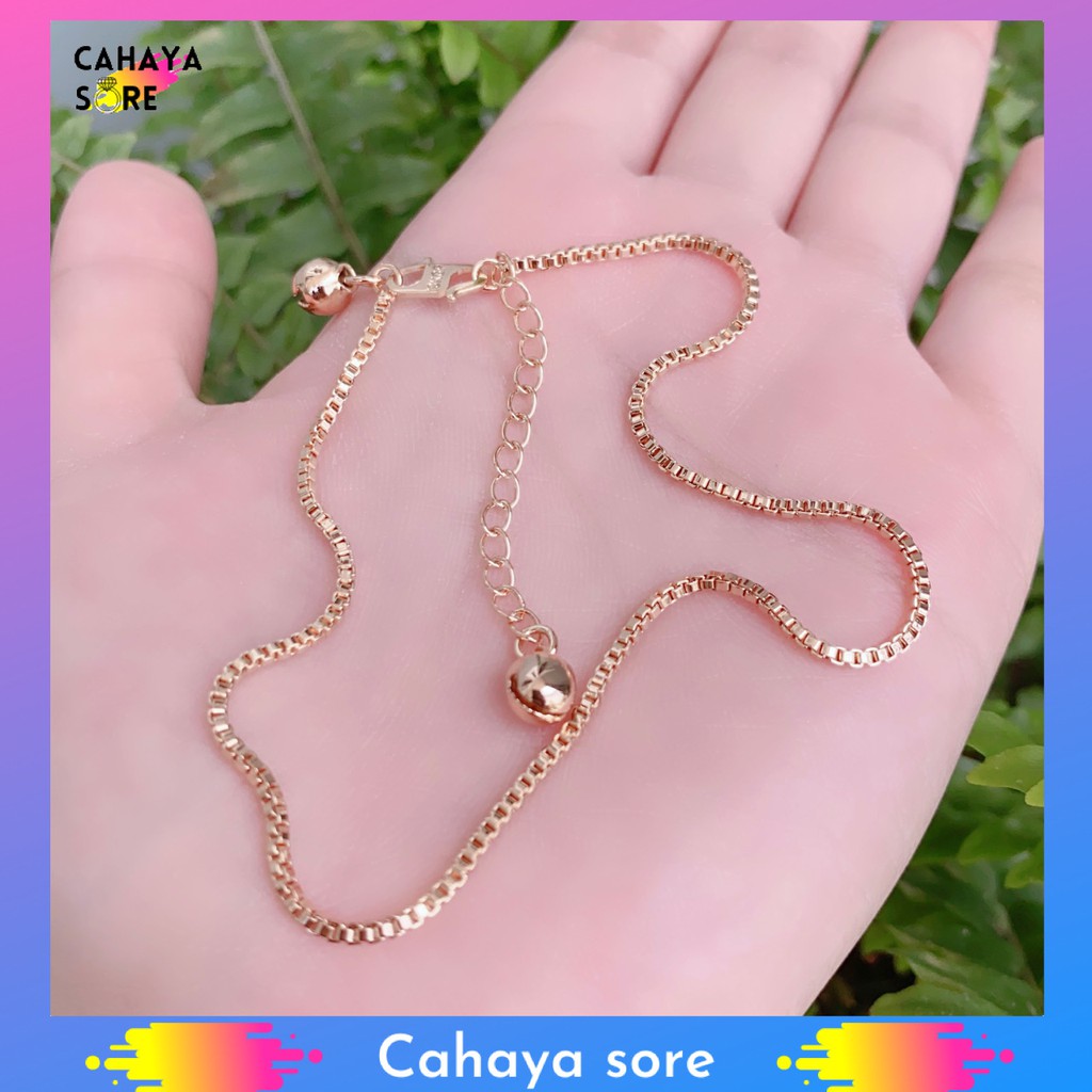 Jual Gelang Xuping Gold Gelang Kaki Dewasa Model Italy Warna Emas GK02 ...