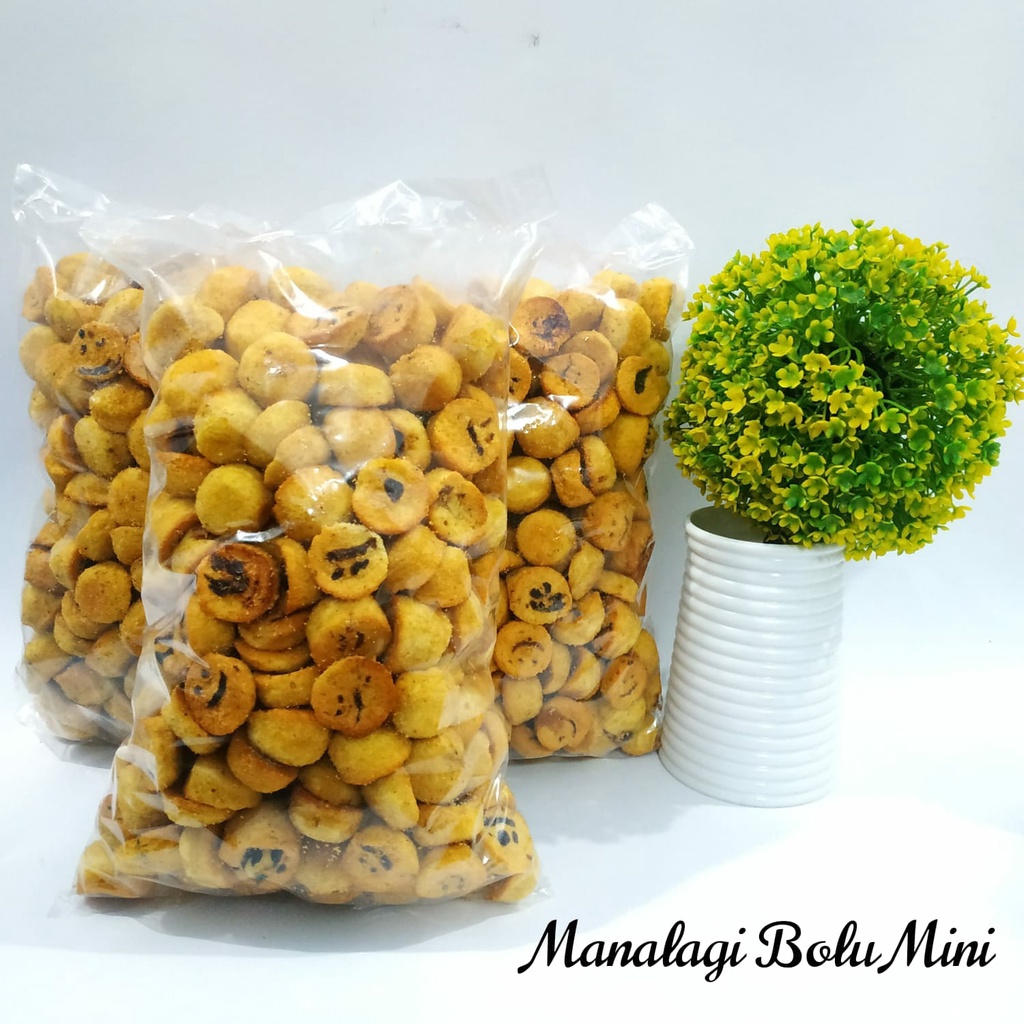 Jual MANALAGI BOLU MINI 500 GRAM - Manalagi Bolu Mini/Bolu Mini Smile ...