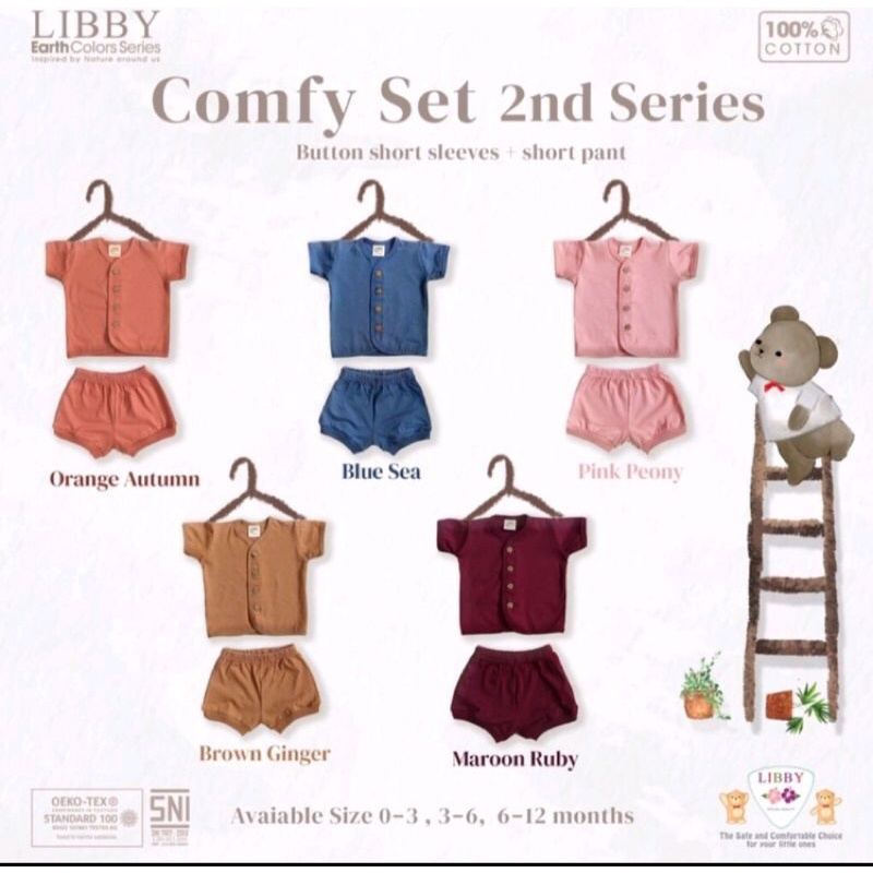 Jual LIBBY BABY EARTH SERIES COMFY SETELAN PENDEK | Shopee Indonesia