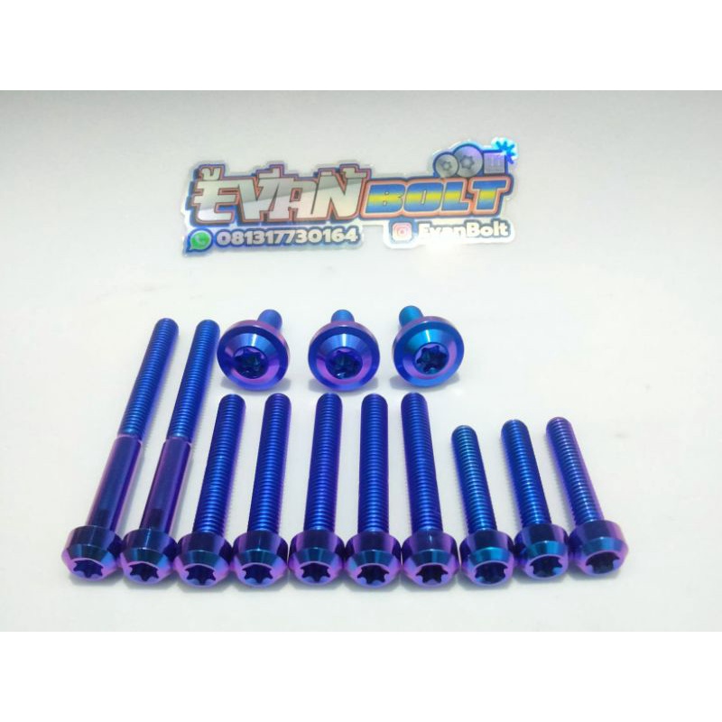 Jual baut titanium set cvt vario 125,150 old new (warna req boleh ...