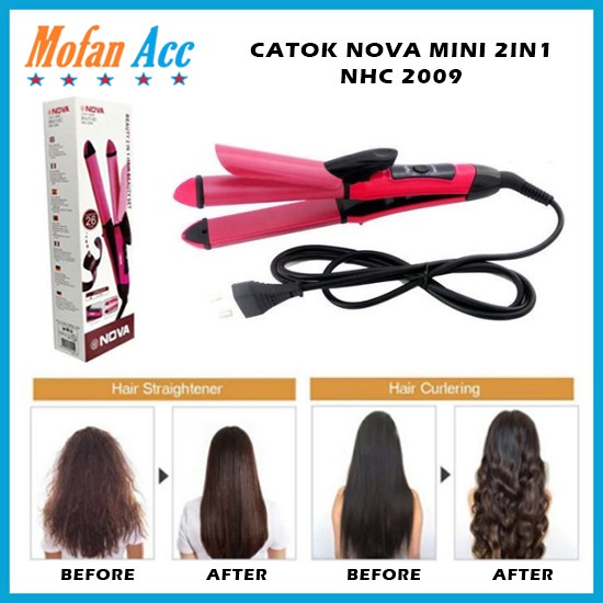 Jual CATOK NOVA MINI 2IN1 NHC 2009 Curl & Straight Hair Beauty Set catokan keriting lurus curly ...