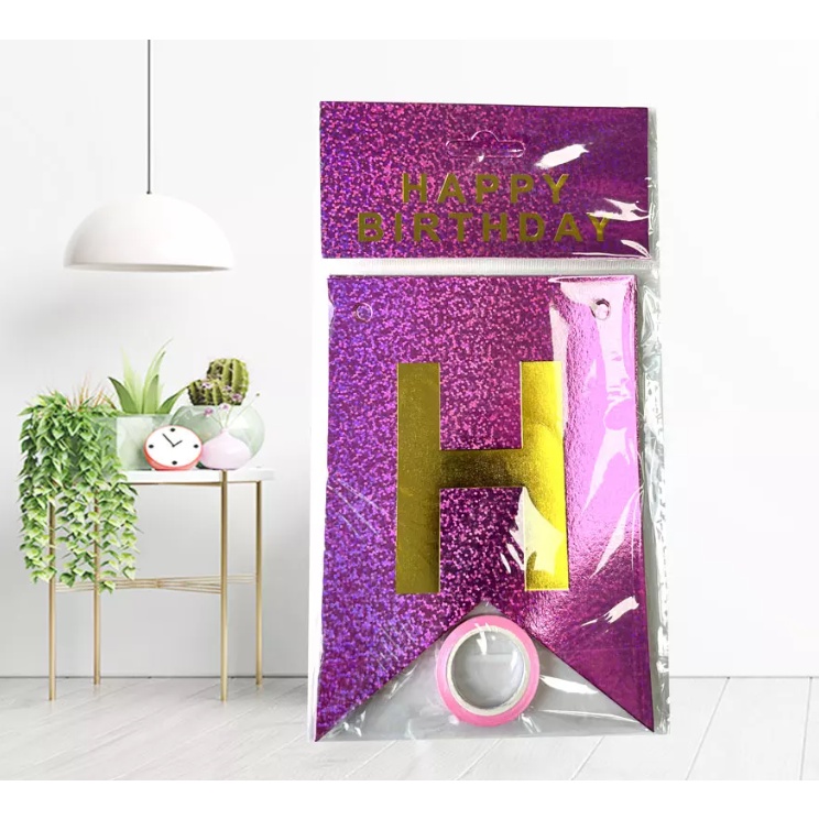 Jual MYSTYLE BANNER ULANG TAHUN BANNER LASER BANNER HAPPY BIRTHDAY ...