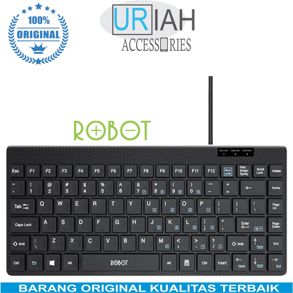 Jual Robot Mini Wired Slim Keyboard RK10 Silent Button | Shopee Indonesia