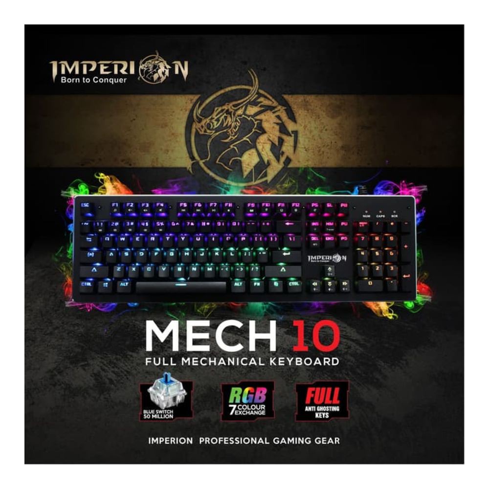 Jual Imperion Gaming Keyboard Mech 10 - Mechanical RGB | Shopee Indonesia
