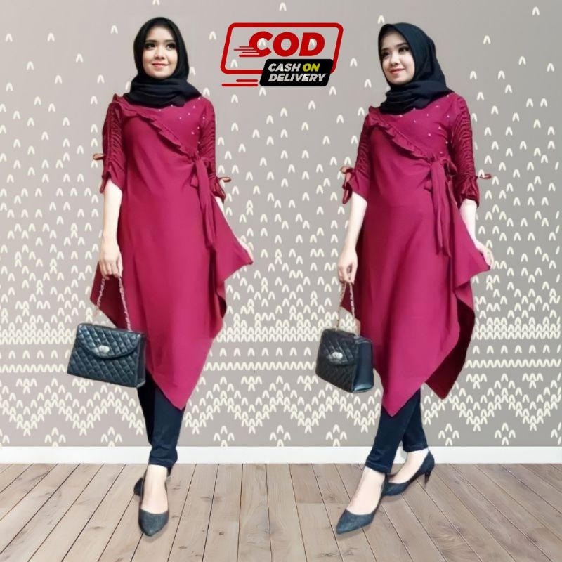 Jual Tunik Wanita Terbaru 2022 Kekinian Remaja Muslim Dewasa Import ...