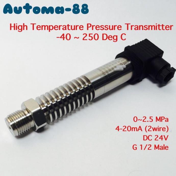 Jual High Temperature Pressure Transmitter 0-2.5Mpa 25Bar 4-20Ma Max. 250C Automa88 Ayo Beli ...