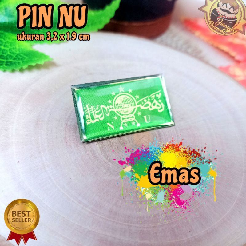 Jual PIN NU PERSEGI PANJANG Ukuran 3,2 x 1,9 cm ( NU ) | Shopee Indonesia