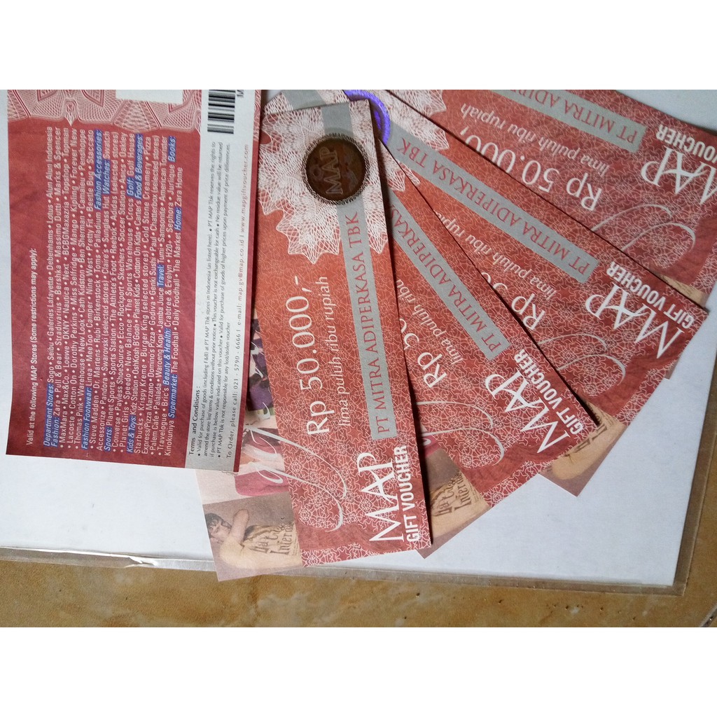 Jual Voucher MAP 250K (5 lembar @50K) | Shopee Indonesia