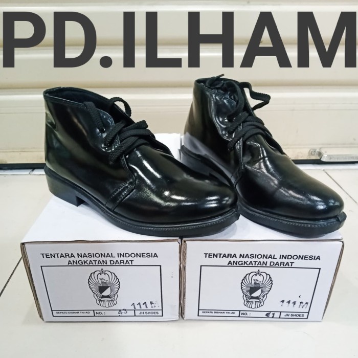 Jual sepatu PDH model jatah TNI AD kwalitas bagus tni security ...
