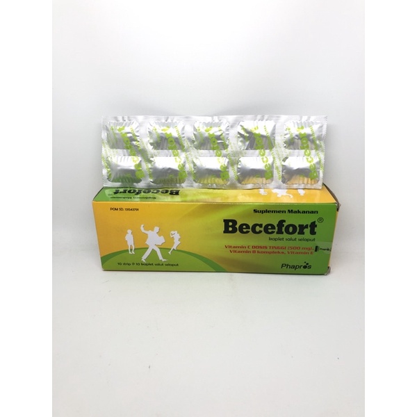Jual Becefort Multivitamin Isi 1 Strip @10 Kaplet Salut Selaput ...