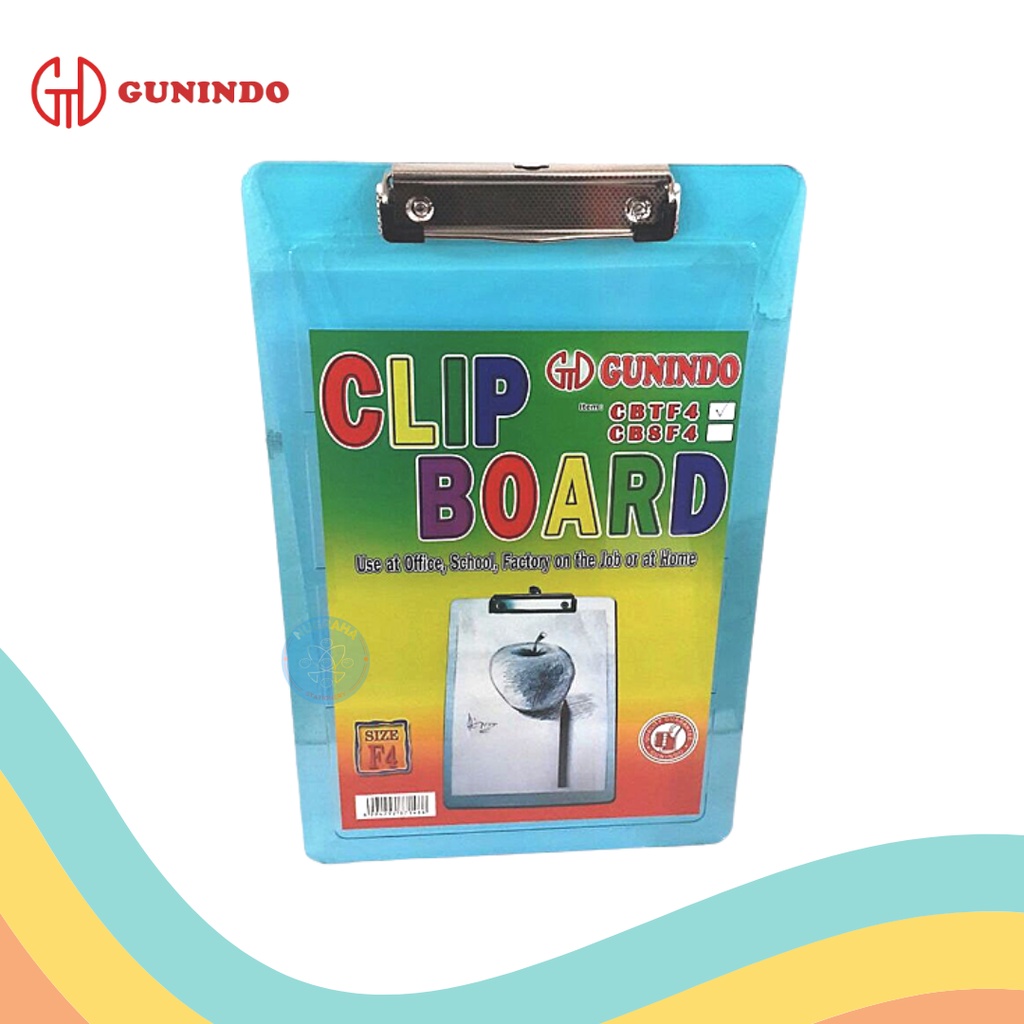 Jual CLIPBOARD GUNINDO F4 TRANSPARAN (1 PCS) | Shopee Indonesia