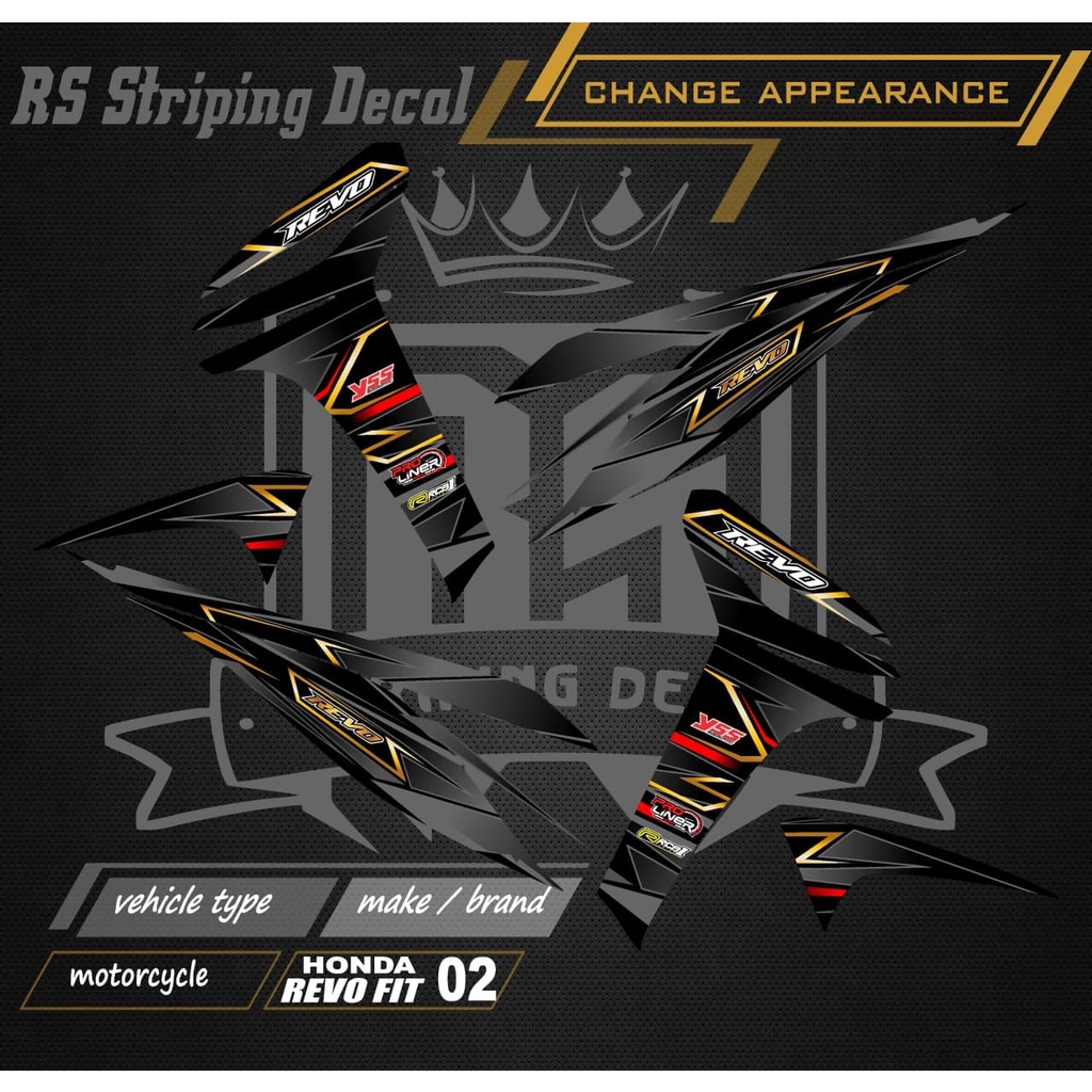 Jual Revo Sticker Striping Revo FI new - Stiker Motor Revo Fit Injeksi ...