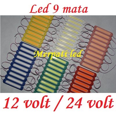 Jual LAMPU LED STRIP MODUL COB 8620 9 MATA 12VOLT dan 24VOLT WATERPROOF ...