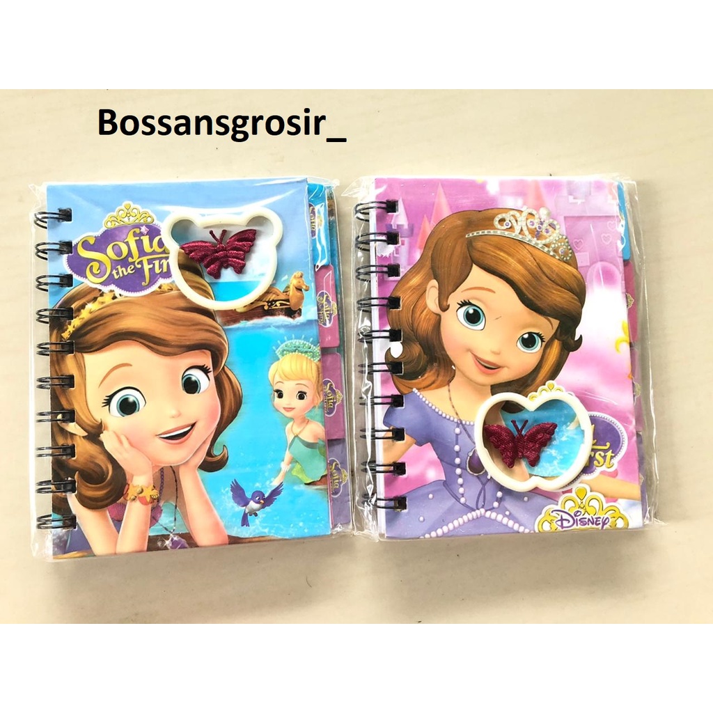 Jual Notebook Mini Karakter Princes / Sofia Putri Memo Unik Notepad Buku Tulis Lucu Murah ...