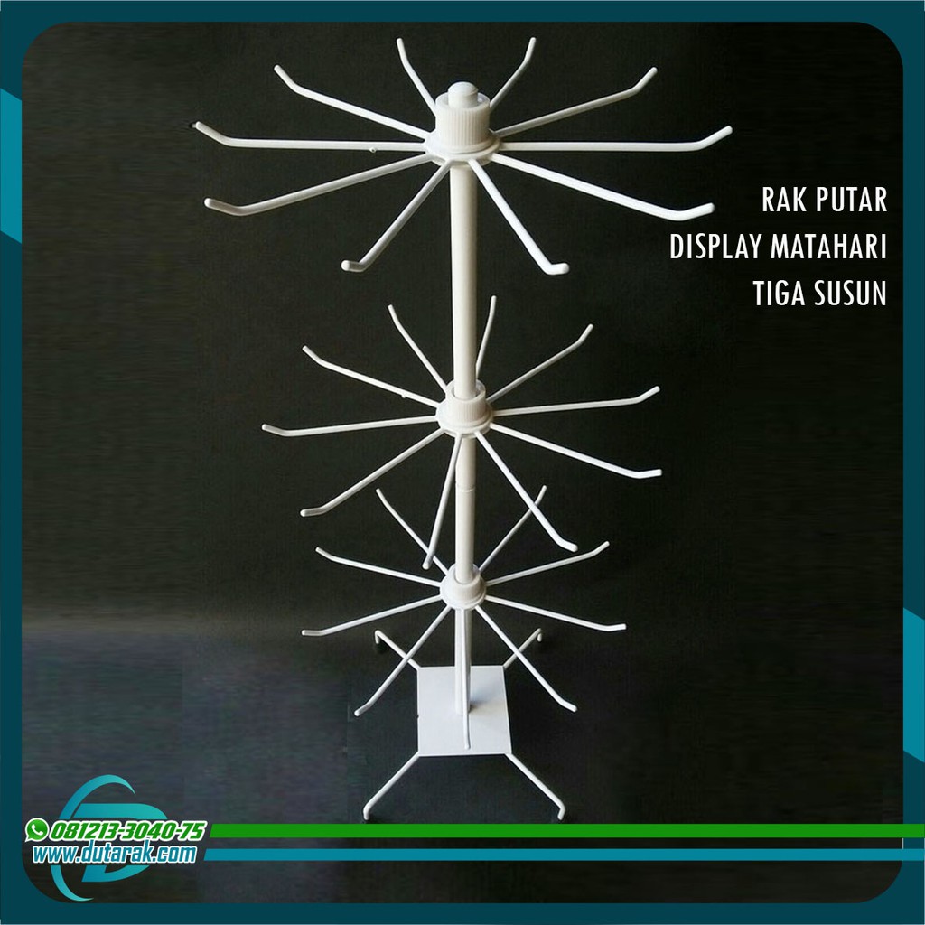 Jual Rak Putar Display Matahari 3 Susun - Rak Aksesoris | Shopee Indonesia