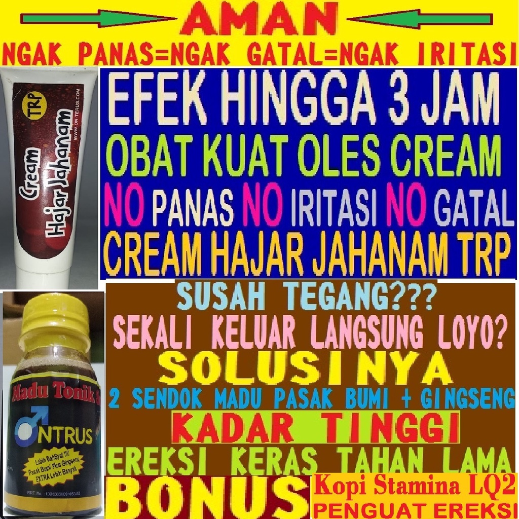 Jual OBAT OLES TAHAN LAMA PRIA ORIGINAL Cream Hajar Jahanam TRP ASli Original Tanpa Efek Samping ...