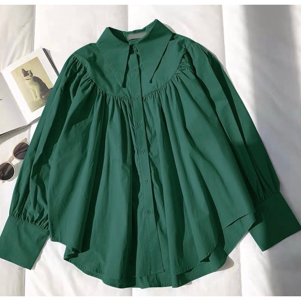 Jual Jeje Shirt Korean Style Kemeja Wanita Casual Formal Cotton Poplin ...