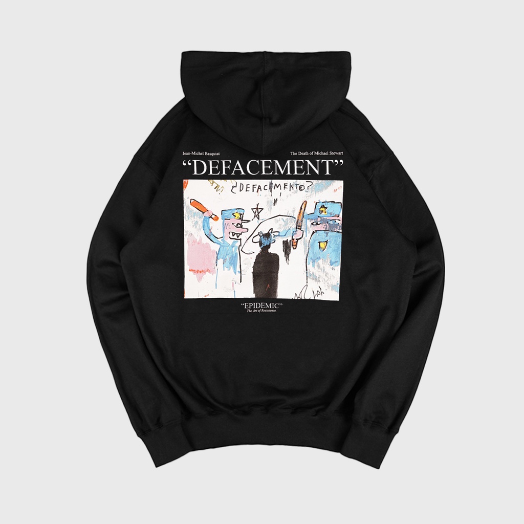 Jual Epidemic Pullover Hoodie 330 Gsm Defacement Black | Shopee Indonesia