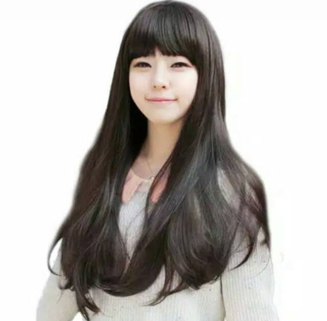 Jual Wig rambut palsu model lurus panjang | Shopee Indonesia